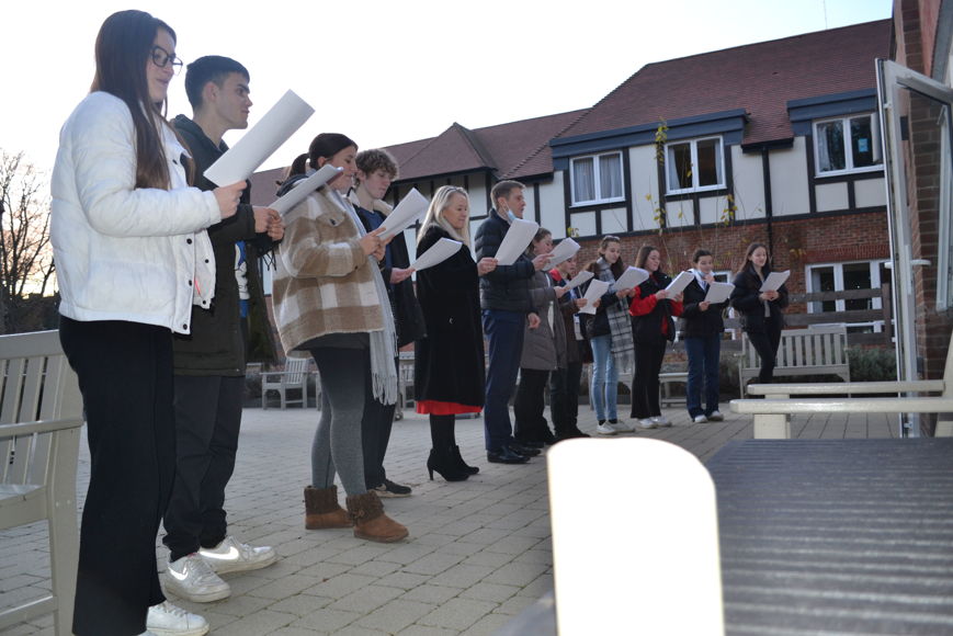 Sixth Form Carols for Care Home Residents - News - Charters School